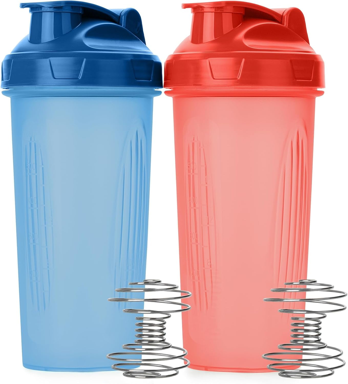Mr. Pen- Shaker Bottles for Protein Mixes, 28 oz, 2 Pack, Red and Blue ...