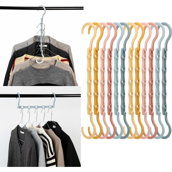 Mr. Pen- Space Saving Hangers for Clothes, 12 pcs, Pastel Horizon ...