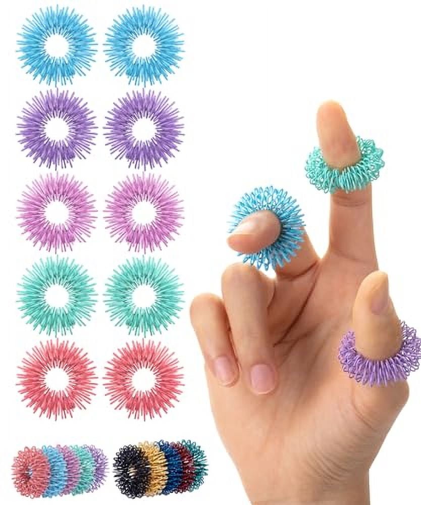 Mr. Pen- Spiky Sensory Rings, 10 Pack, Pastel Colors, Stress Relief ...