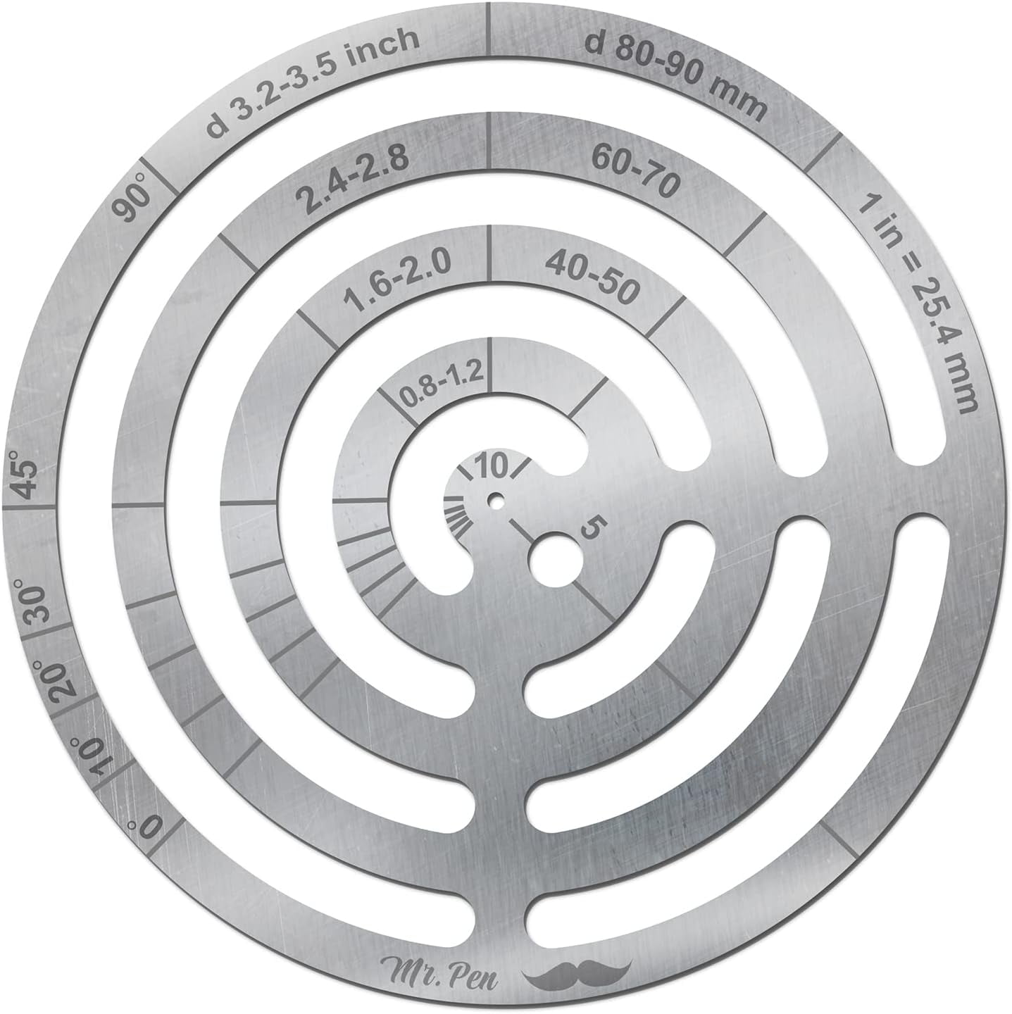 Mr. Pen- Stainless Steel French Template, Circle Template, Leather ...