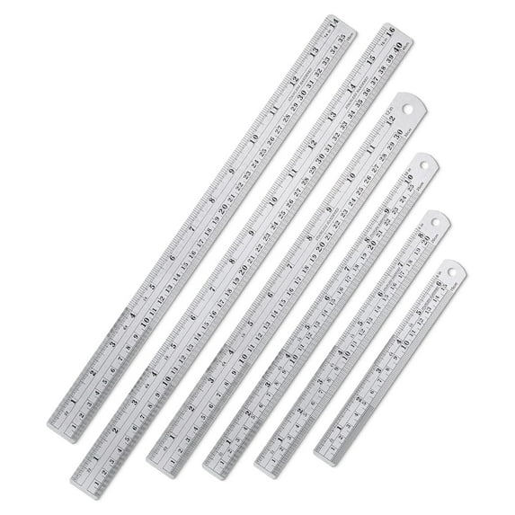 Mr. Pen- Stainless Steel Ruler, 6 pcs, 6", 8", 10", 12", 14", 16 ...
