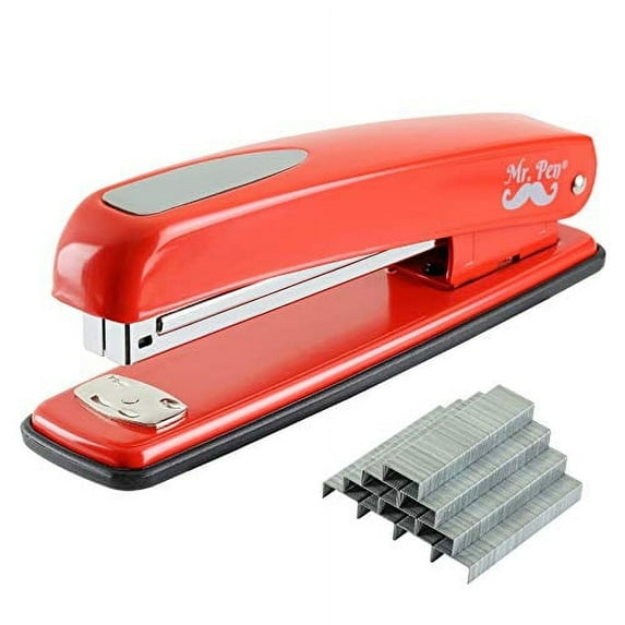 Mr. Pen Classy Red Metal Stapler, Durable Office Stapler with 1000 ...
