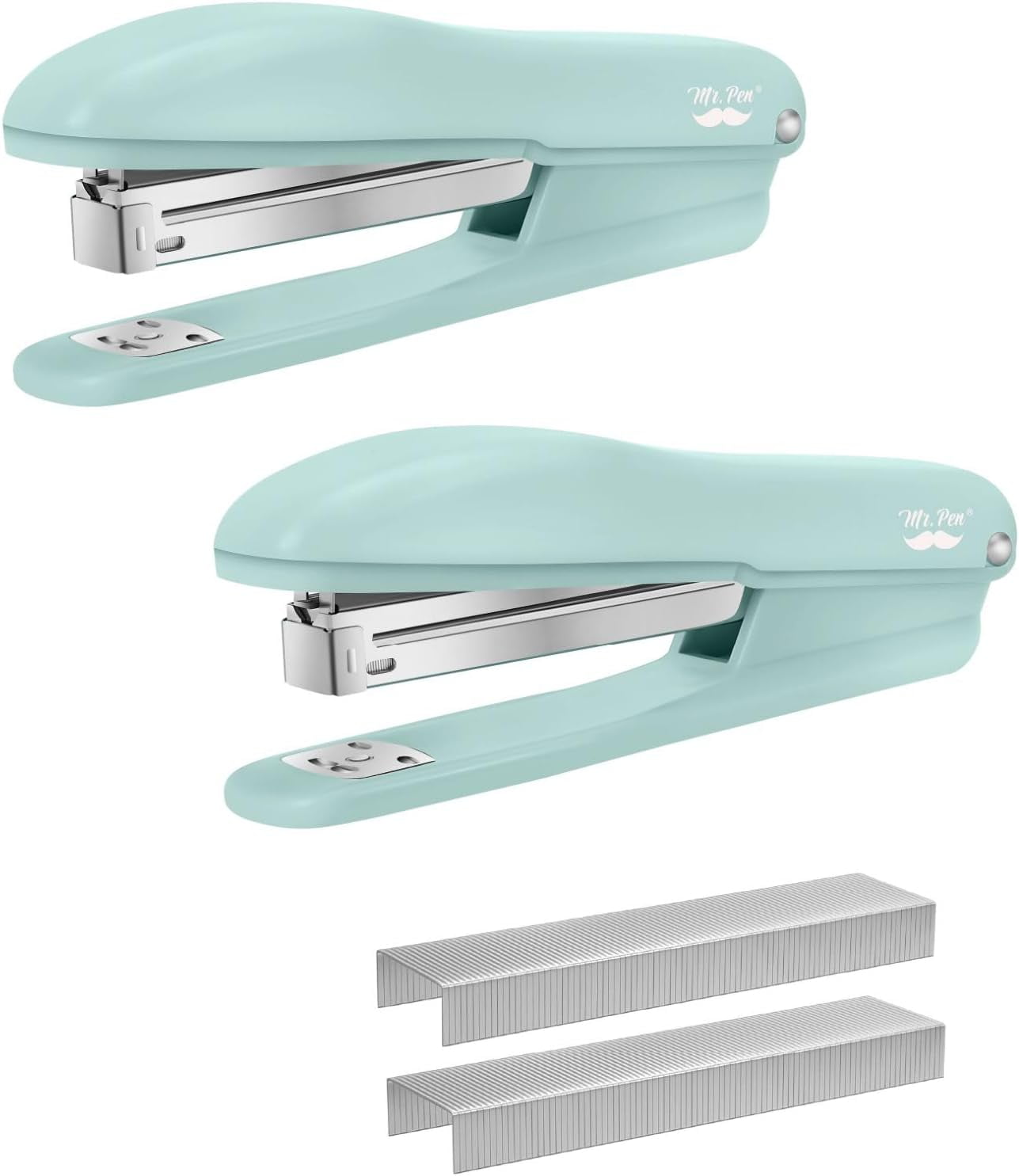 Mr. Pen- Staplers for Desk, 2 Pack with 200 Staples, 20 Sheet Capacity ...