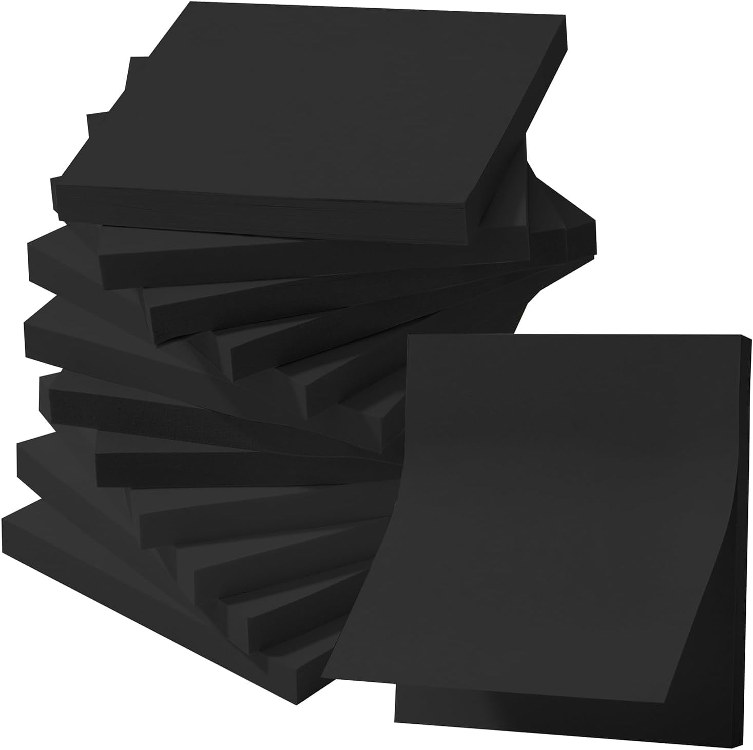 Mr. Pen- Sticky Notes, 12 Pads, Sticky Notes 3"x3", Black Sticky Notes ...