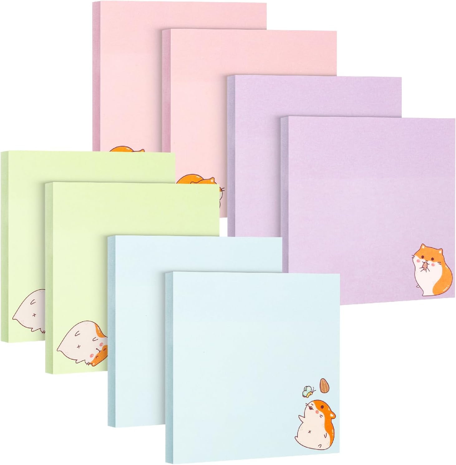 Mr. Pen- Sticky Notes, 3”x3”, 8 Pads, 400 Sheets, Tiny Hamster Sticky ...
