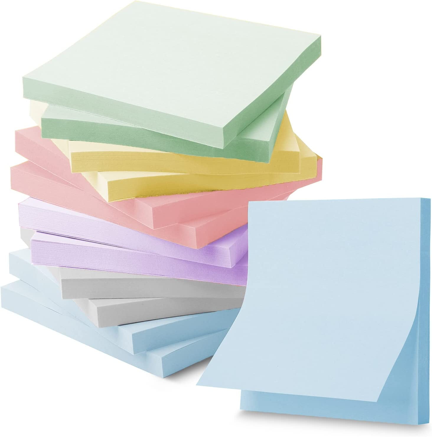 Mr. Pen- Bulk Set Sticky Notes, 3x3 inches, 12 Pads, Morandi Colors ...
