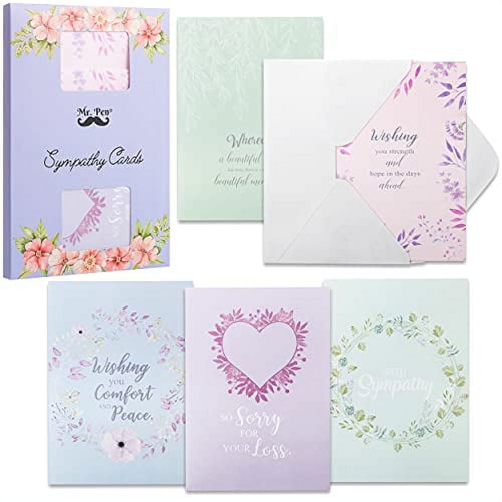 Mr. Pen- Sympathy Cards, 15 pcs, 7" x 10", Sympathy Cards Assortment ...