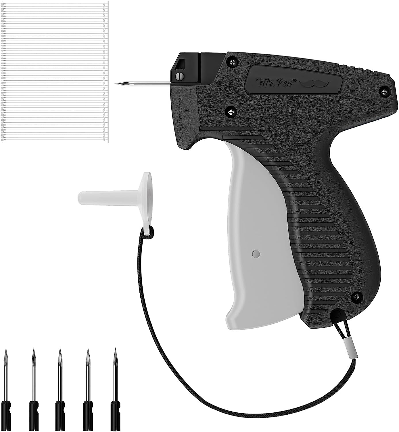 Mr. Pen Tagging Gun Black with 5 Needles and 1008 Barbs Fasteners for ...