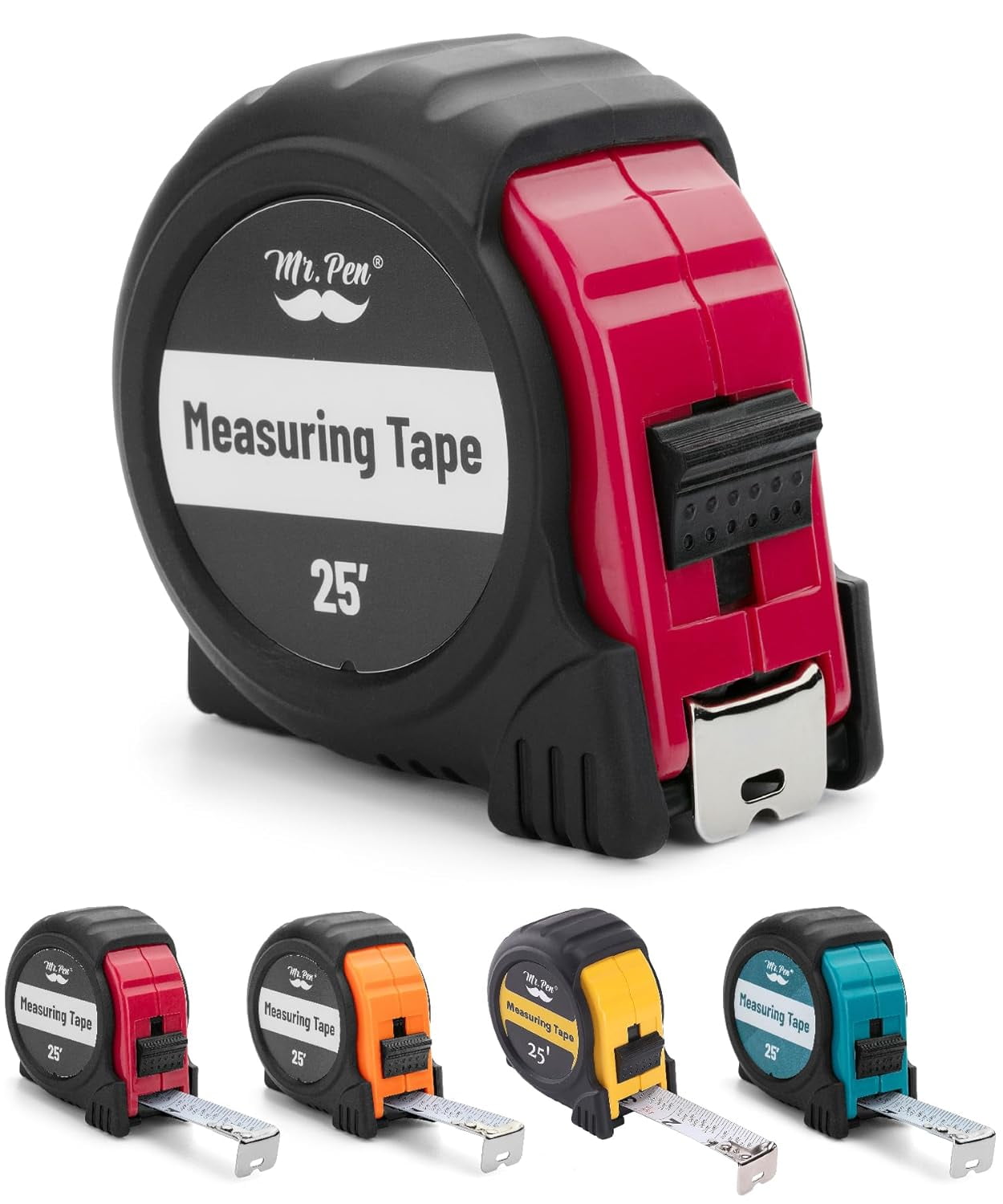 Mr. Pen- Tape Measure, 25-Foot, Steel Measuring Tape, Retractable ...