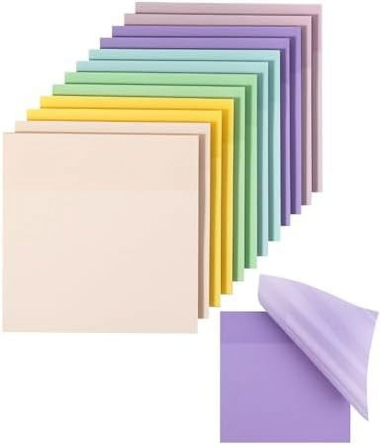 Mr. Pen- Transparent Sticky Notes, 3”x3”, Morandi Colors, 12 Pads, 600 ...