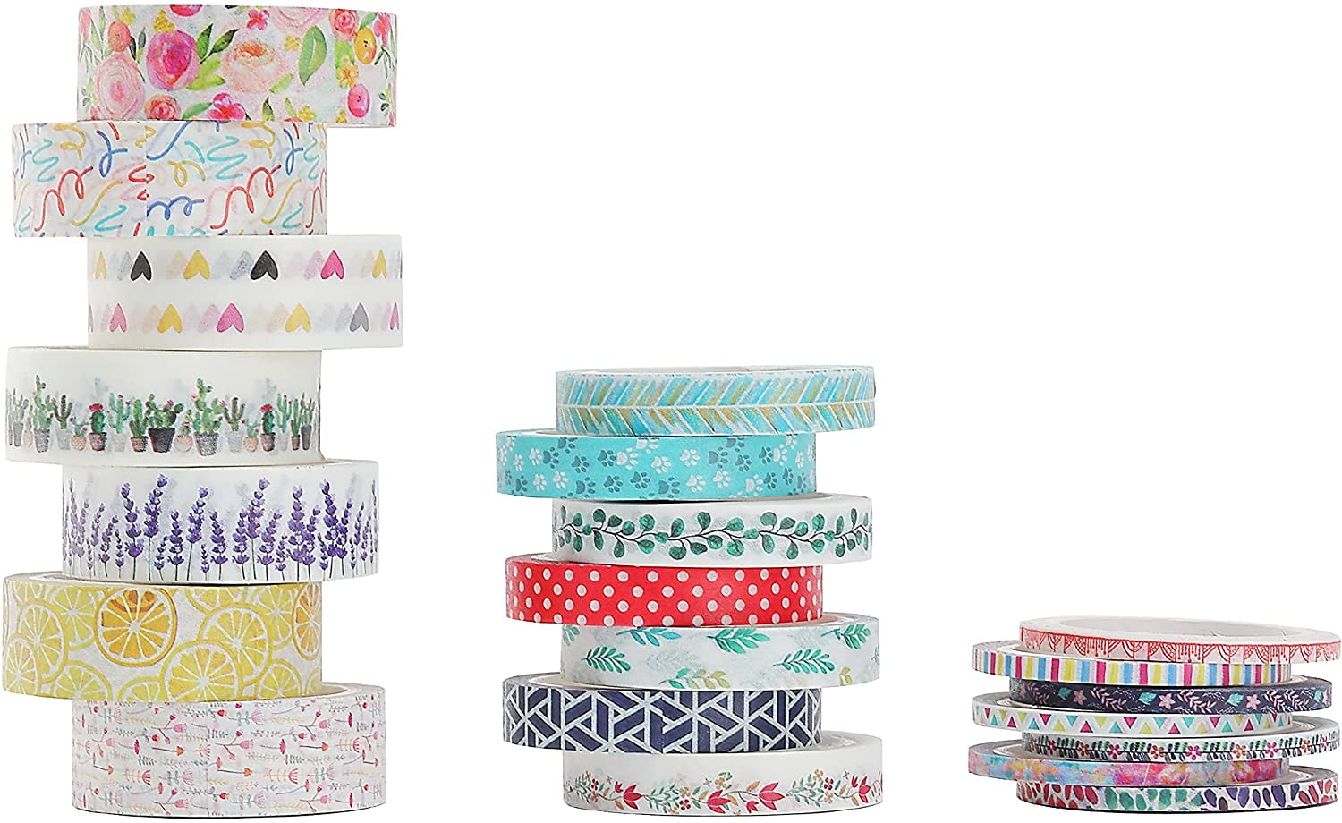 Mr. Pen- 21 Pcs Floral Washi Tape Set, Decorative Cute Tape for Bullet ...
