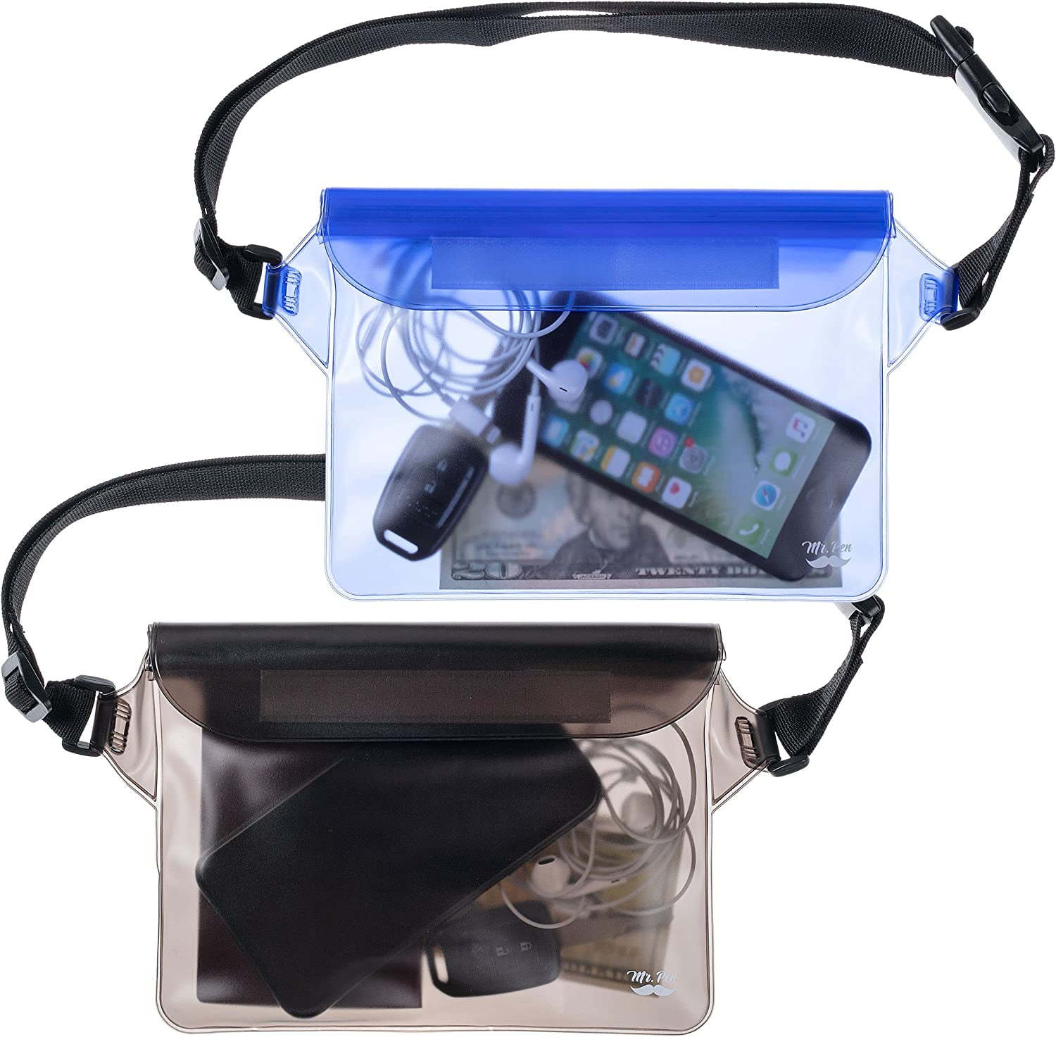 Mr. Pen- Large Waterproof Pouch for Traveling, Adjustable Waist Strap ...