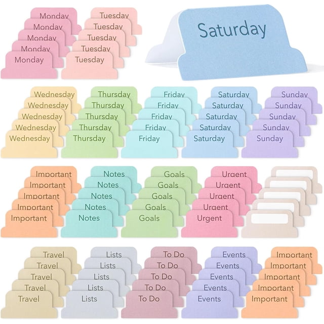 Mr. Pen- Weekly Planner Tabs, 100 Pcs, Week Tabs for Planner, Calendar ...
