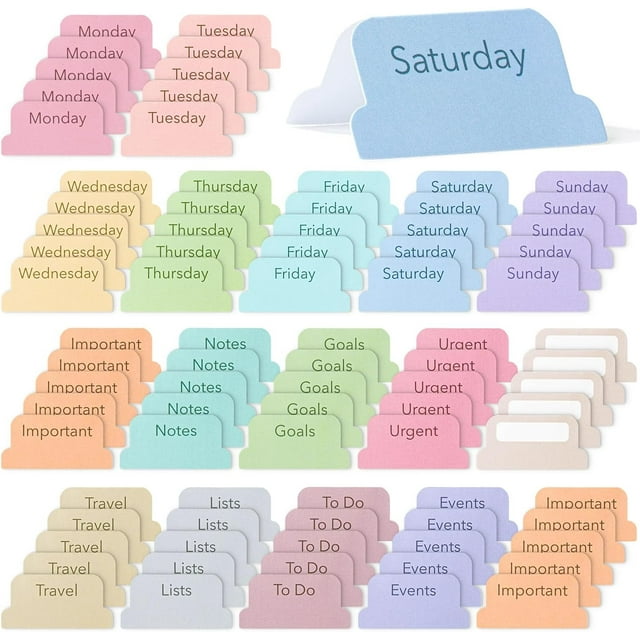 Mr. Pen- Weekly Planner Tabs, 100 Pcs, Week Tabs for Planner, Calendar ...