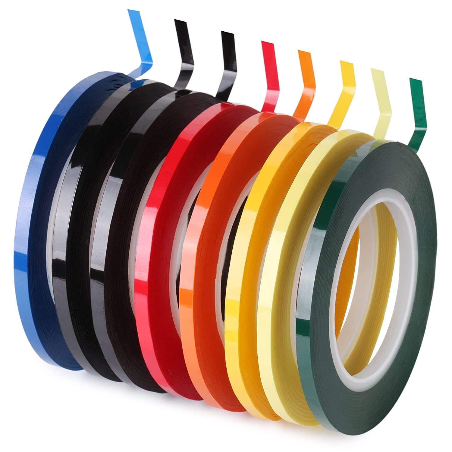 Mr. Pen Whiteboard Tape 8 Pack Assorted Colors Thin 0.12 inch Graphic ...