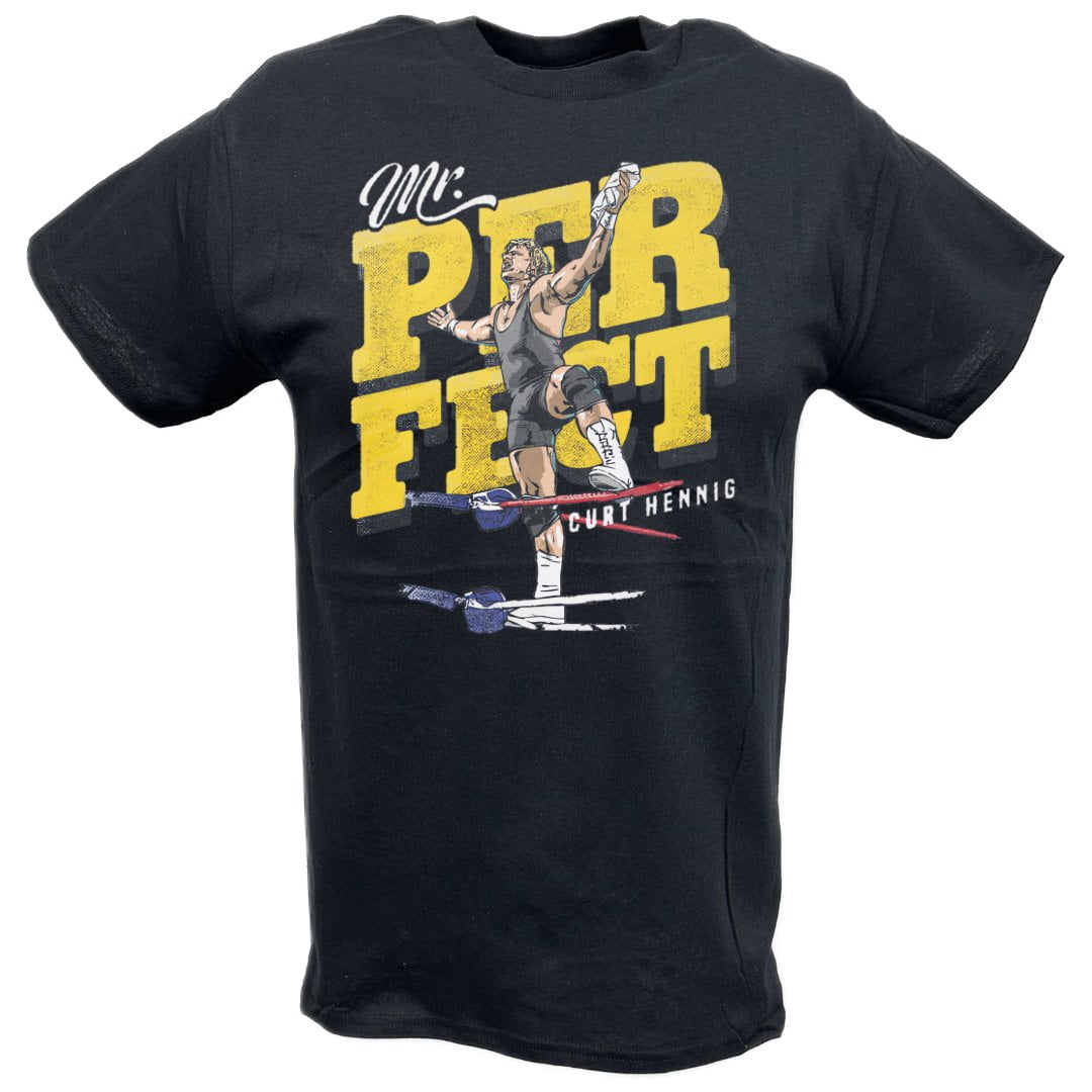 Mr Perfect Curt Hennis Top Rope Pose Black T-shirt - Walmart.com