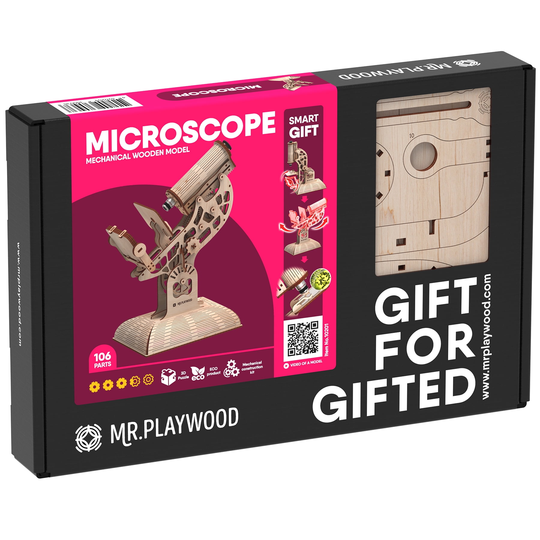Mr.Playwood Microscope Mechanical Wooden Model - Walmart.com