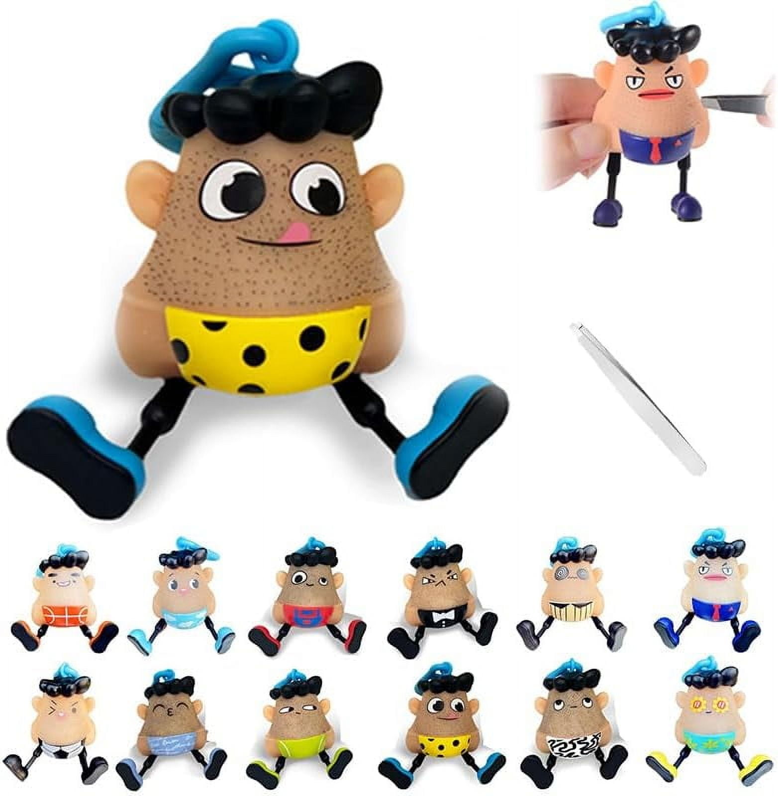 Mr Plucky Toy, 2024 New Hair Plucking Fidget Toy with Tweezers, Hair ...