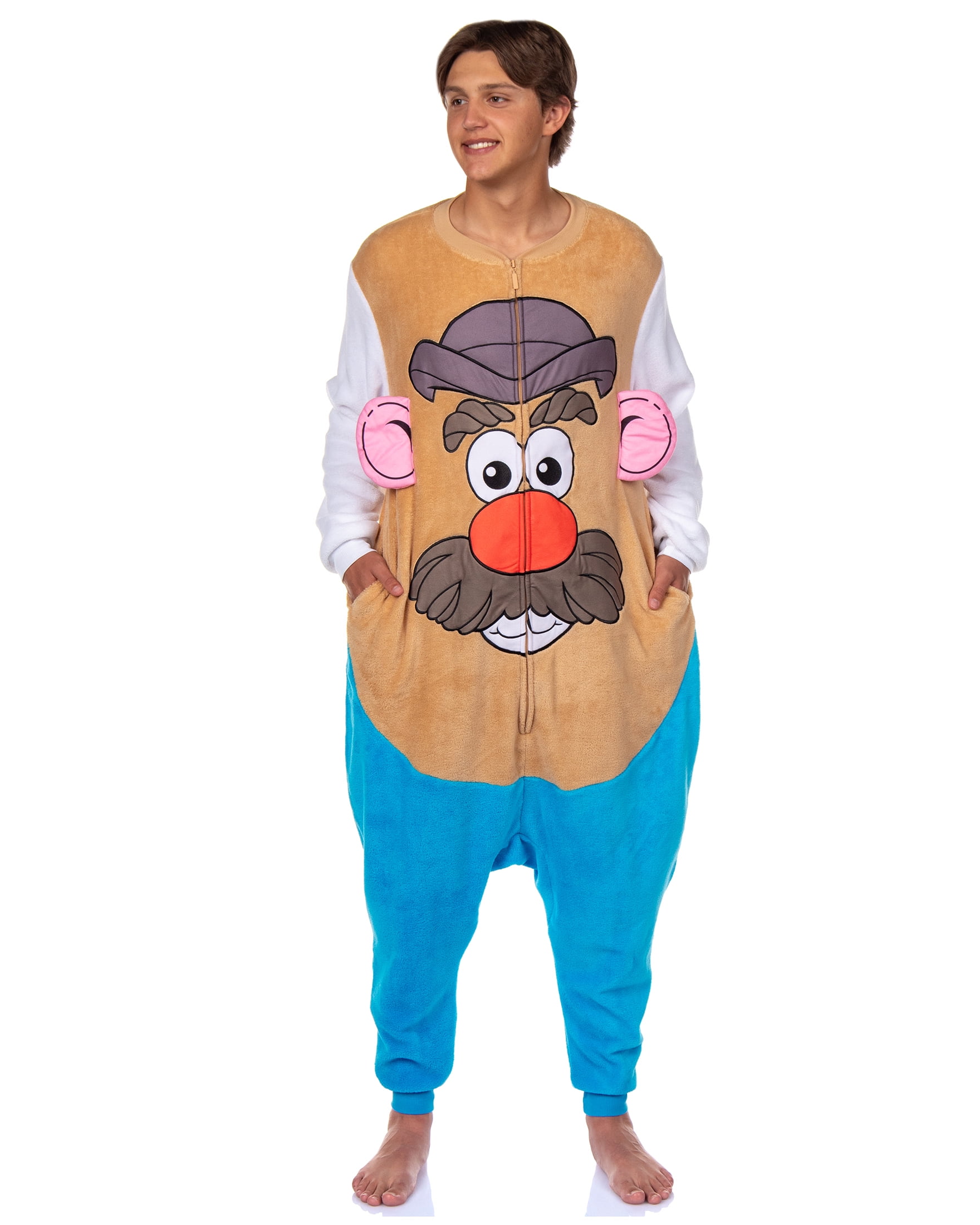 Mr. Potato Head Costume Pajama Union Suit Kigurumi Adult Fleece 1PC ...