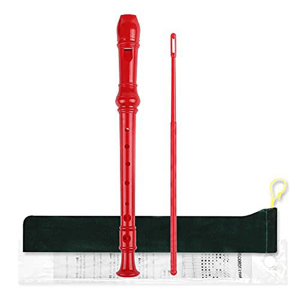Mr.Power Student Soprano Recorder with Cleaning Rod (Red) - Walmart.com