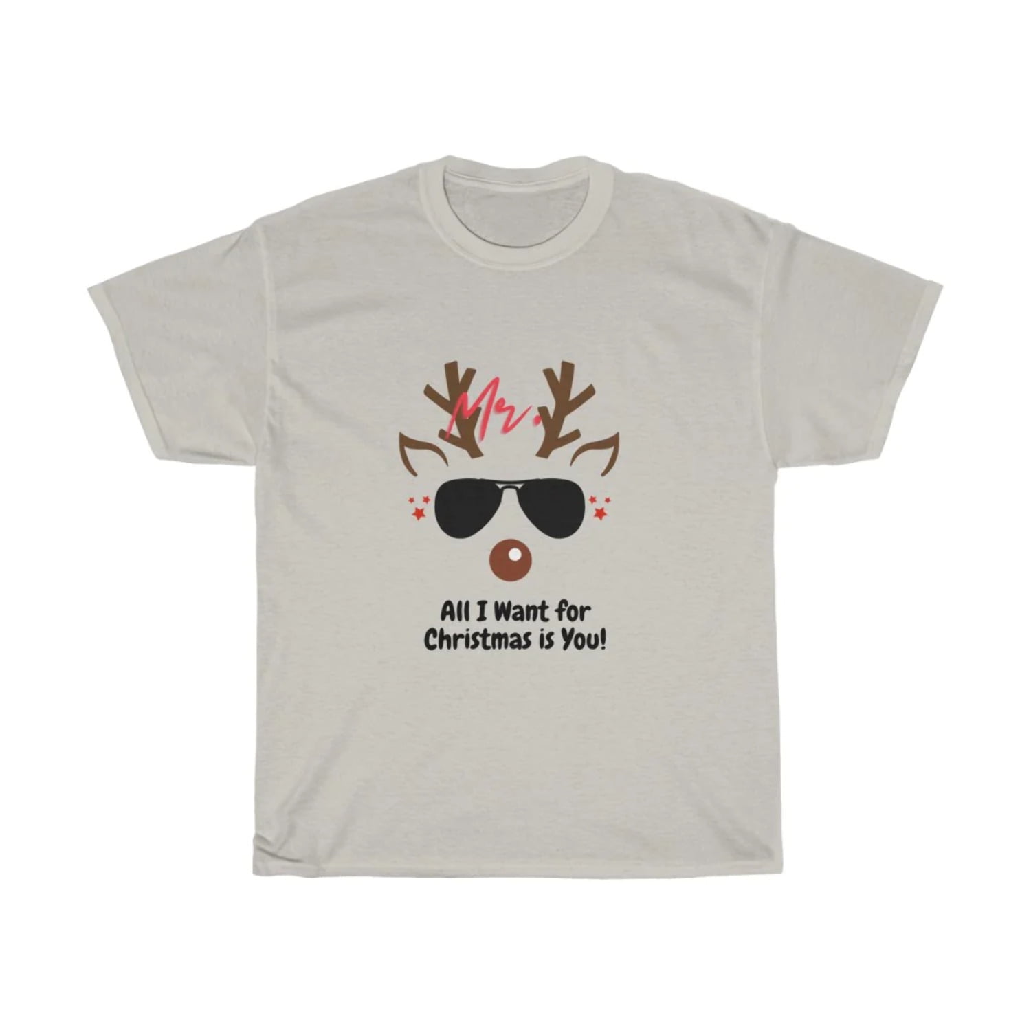 Mr. Reindeer Christmas Tshirt,Couple Christmas Tshirt, Funny Christmas Tshirt, Mr. Reindeer ...