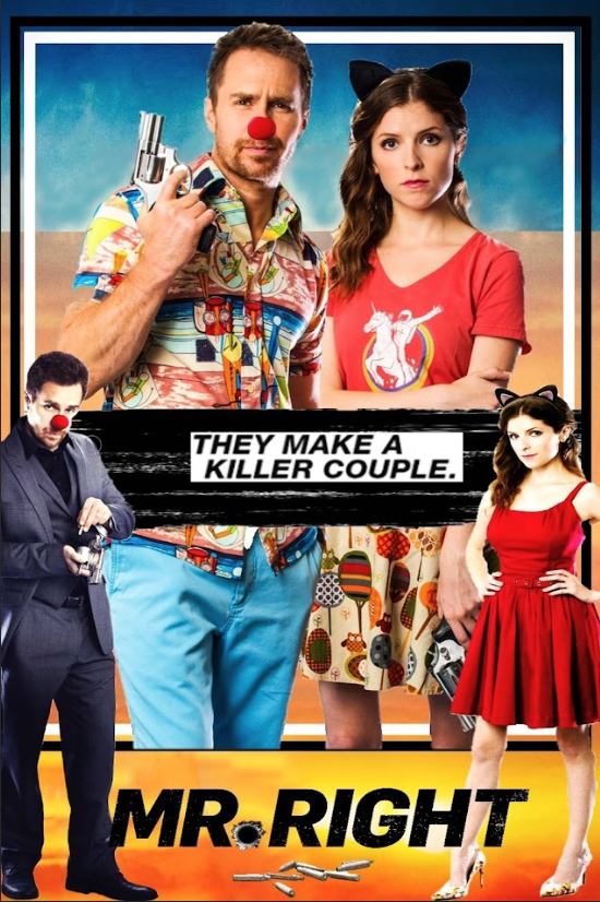 Mr. Right 2016 Poster 24x36 - Action Comedy Anna Kendrick Sam Rockwell ...