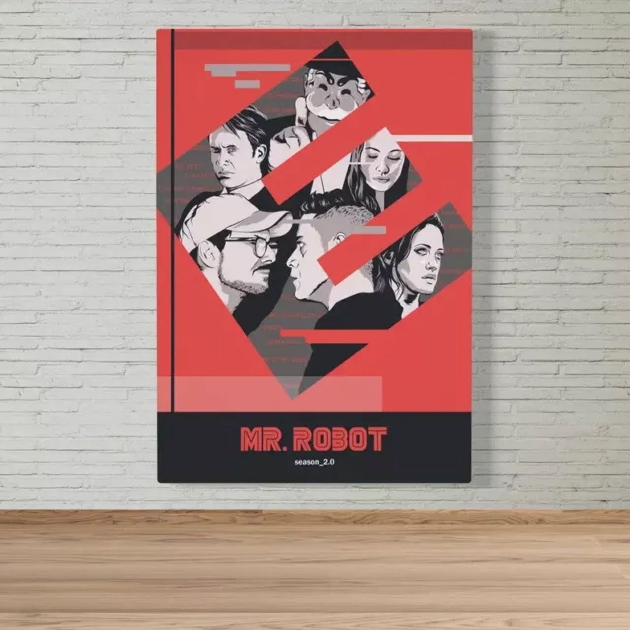 Mr. Robot Wall Art NO FRAMED POSTER, Home Decor, Vintage Art Print, Haging Poster, Cute Birthday ...