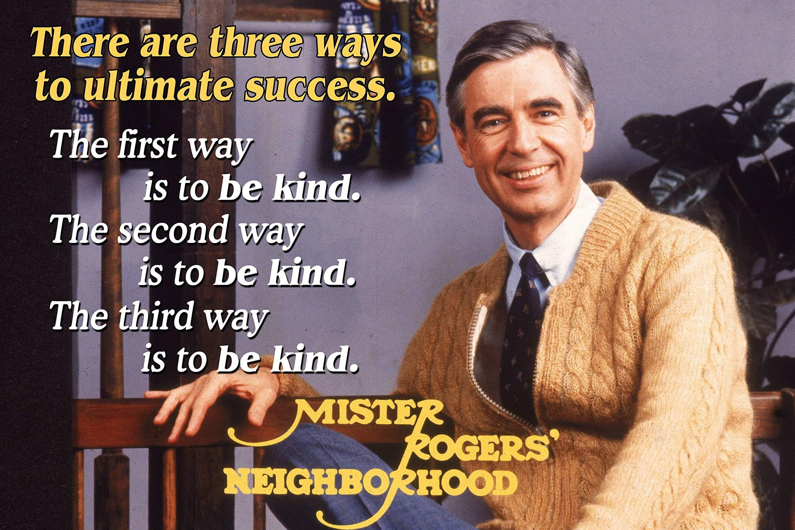 Mr Rogers Neighborhood Quote Poster Growth Mindset Decor Teaching Kids ...