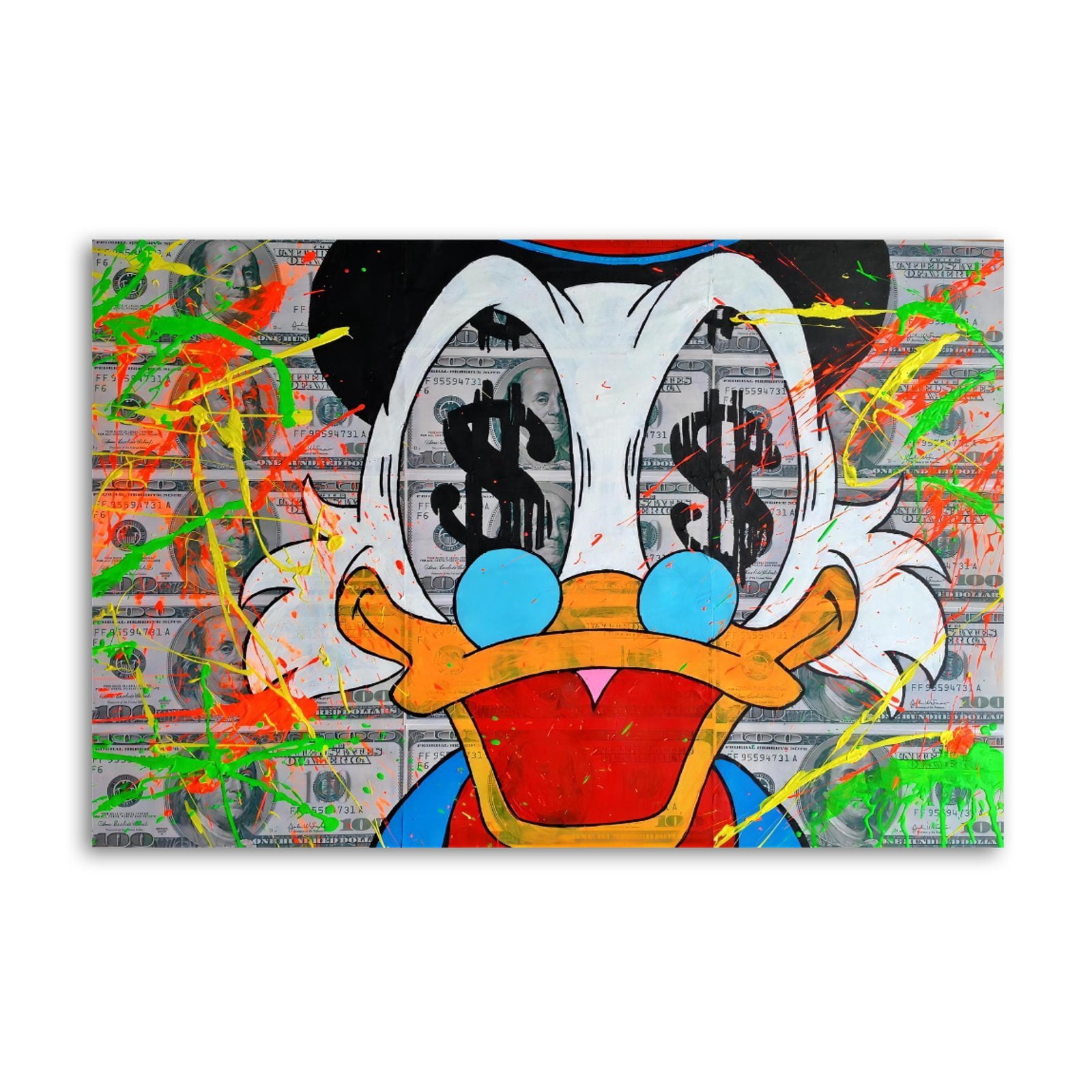 Mr Scrooge Money Gifts Canvas Painting Poster Wall Art Decorative ...