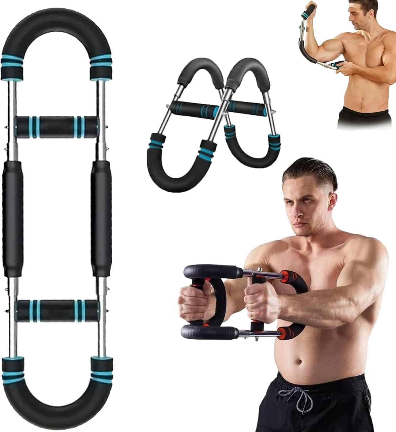 Gorilla Bar for Chest Workout, 60-110lb Adjustable Twister Arm Trainer ...