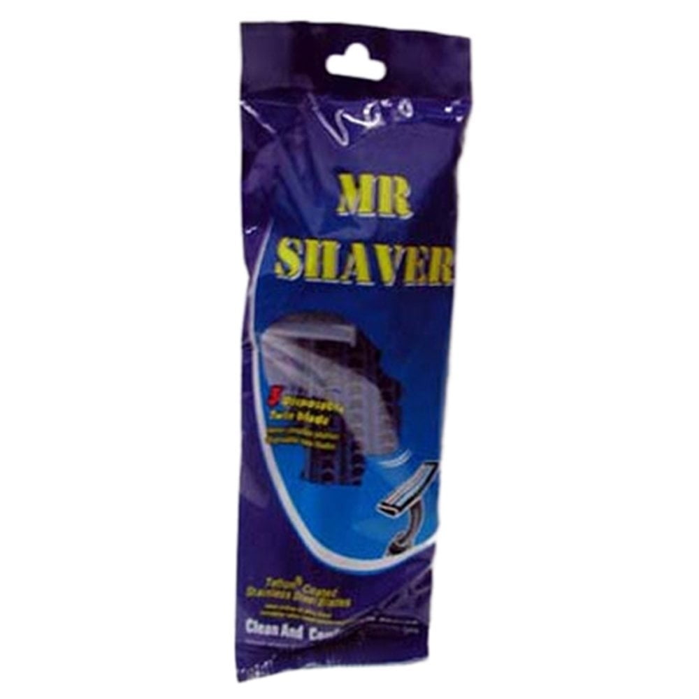 Mr. Shaver Disposable Twin Razor Blades 5-in-1 Pack 3 Packs of 10 ...