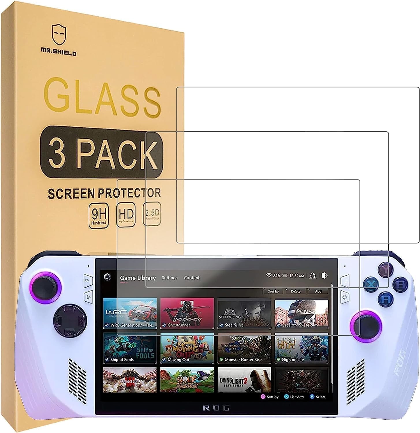 Mr.Shield [2-Pack] Screen Protector For ASUS Rog Ally [Upgrade Maximum ...