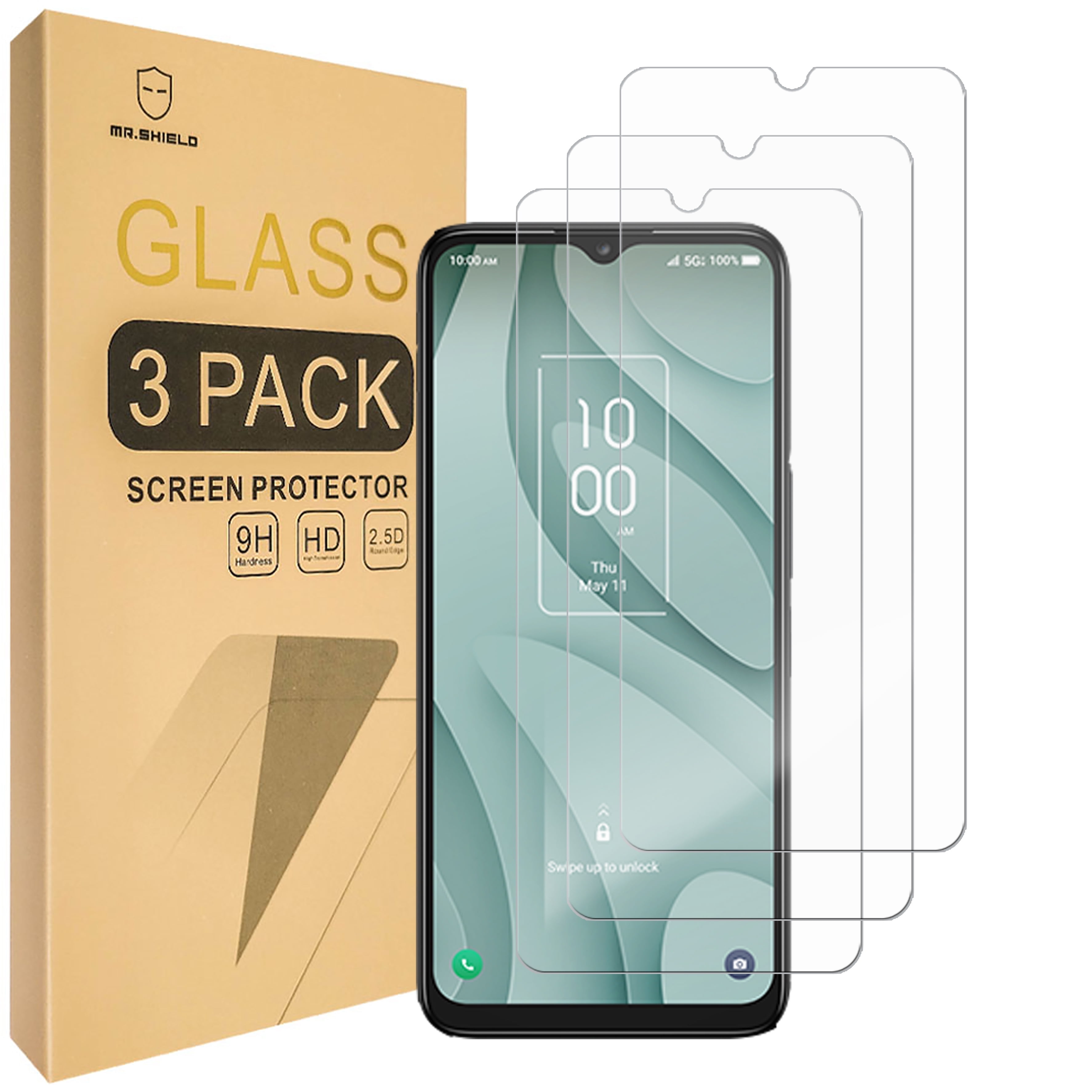 Mr.Shield [3-Pack] Designed For TCL 40 XE/TCL 40 X [Tempered Glass] [Japan Glass with 9H ...
