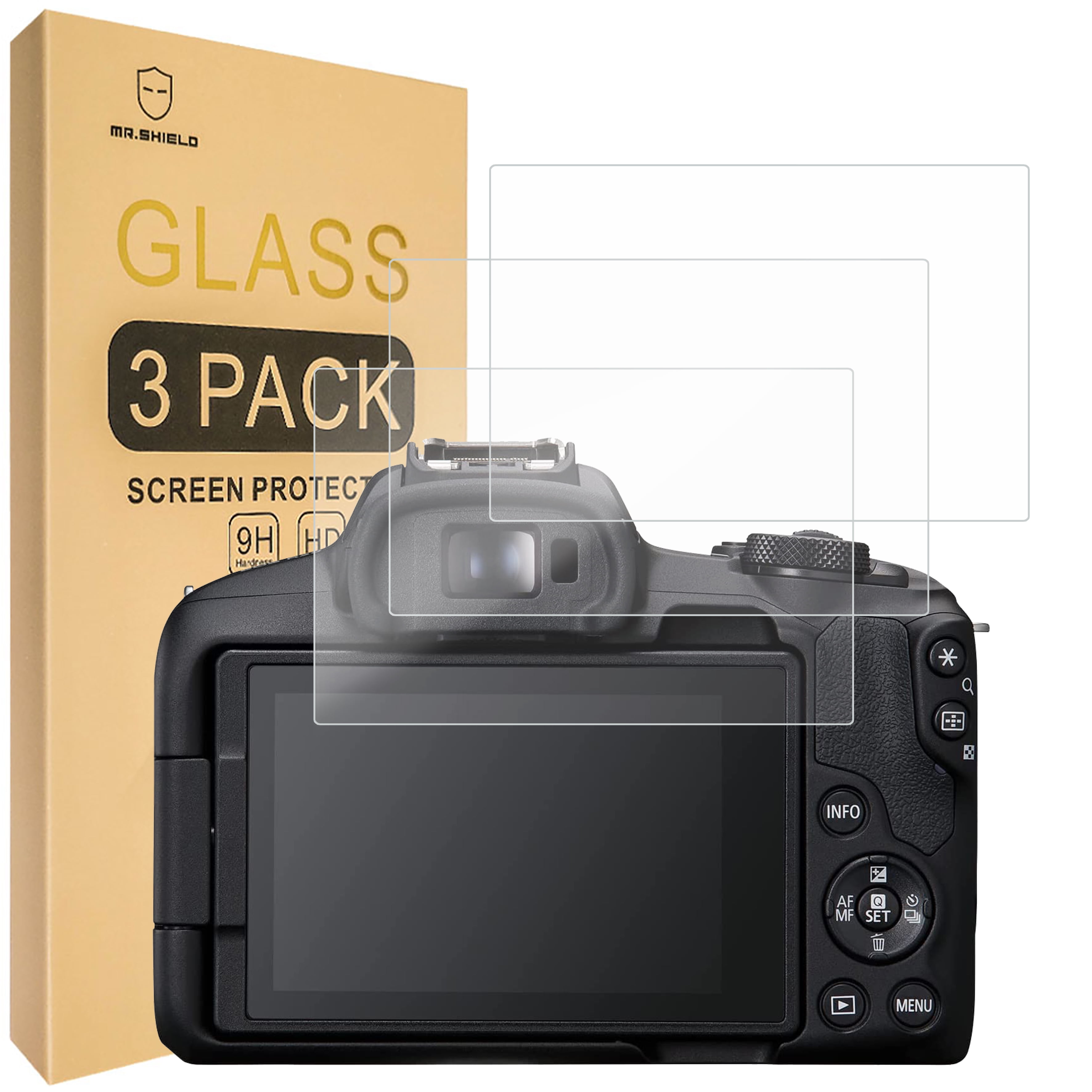 Mr.Shield [3-Pack] Screen Protector For Canon EOS R50 Camera [Tempered Glass] [Japan Glass with ...