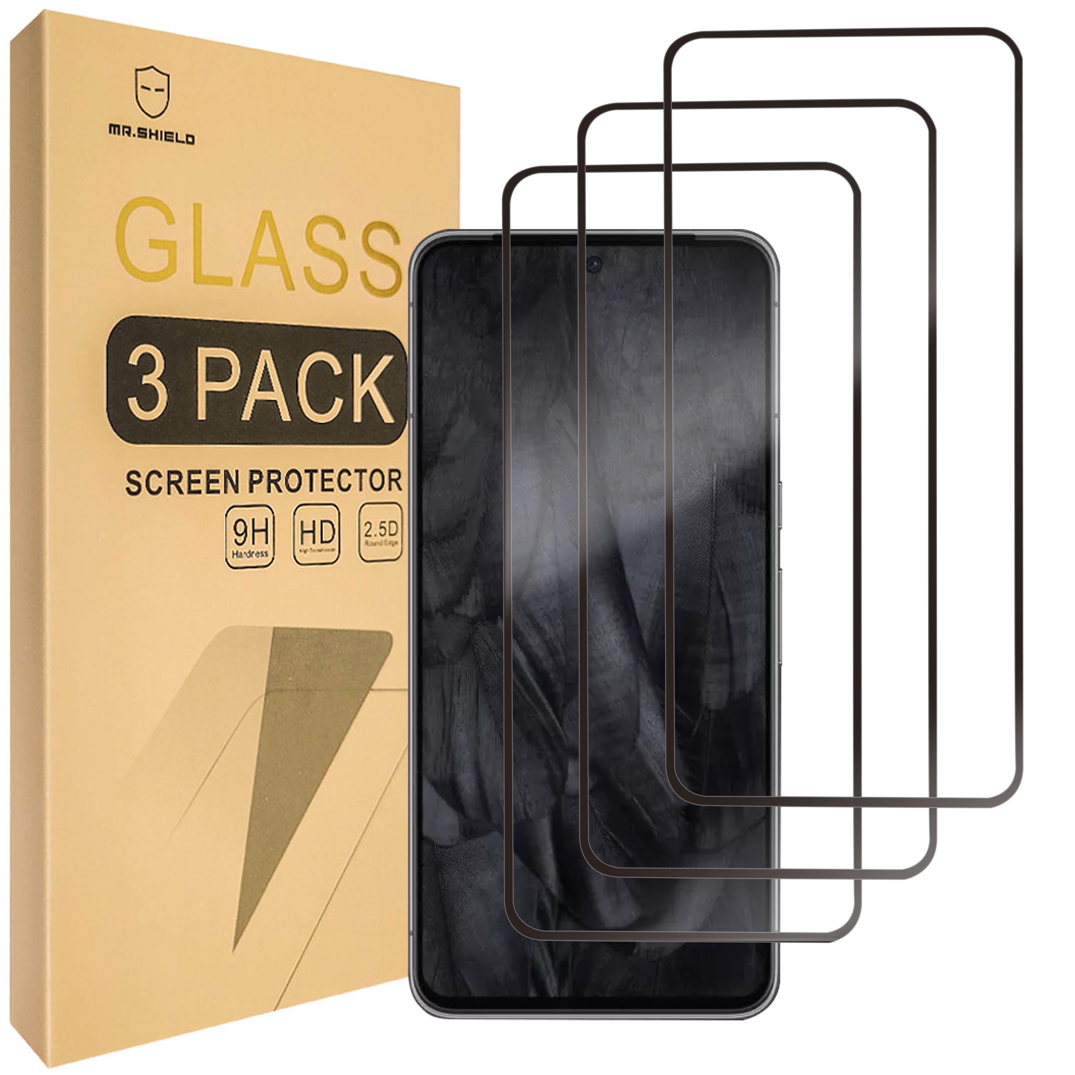 Mr.Shield [3-Pack] Screen Protector For Google Pixel 8 [Upgrade Maximum Cover Screen Version ...