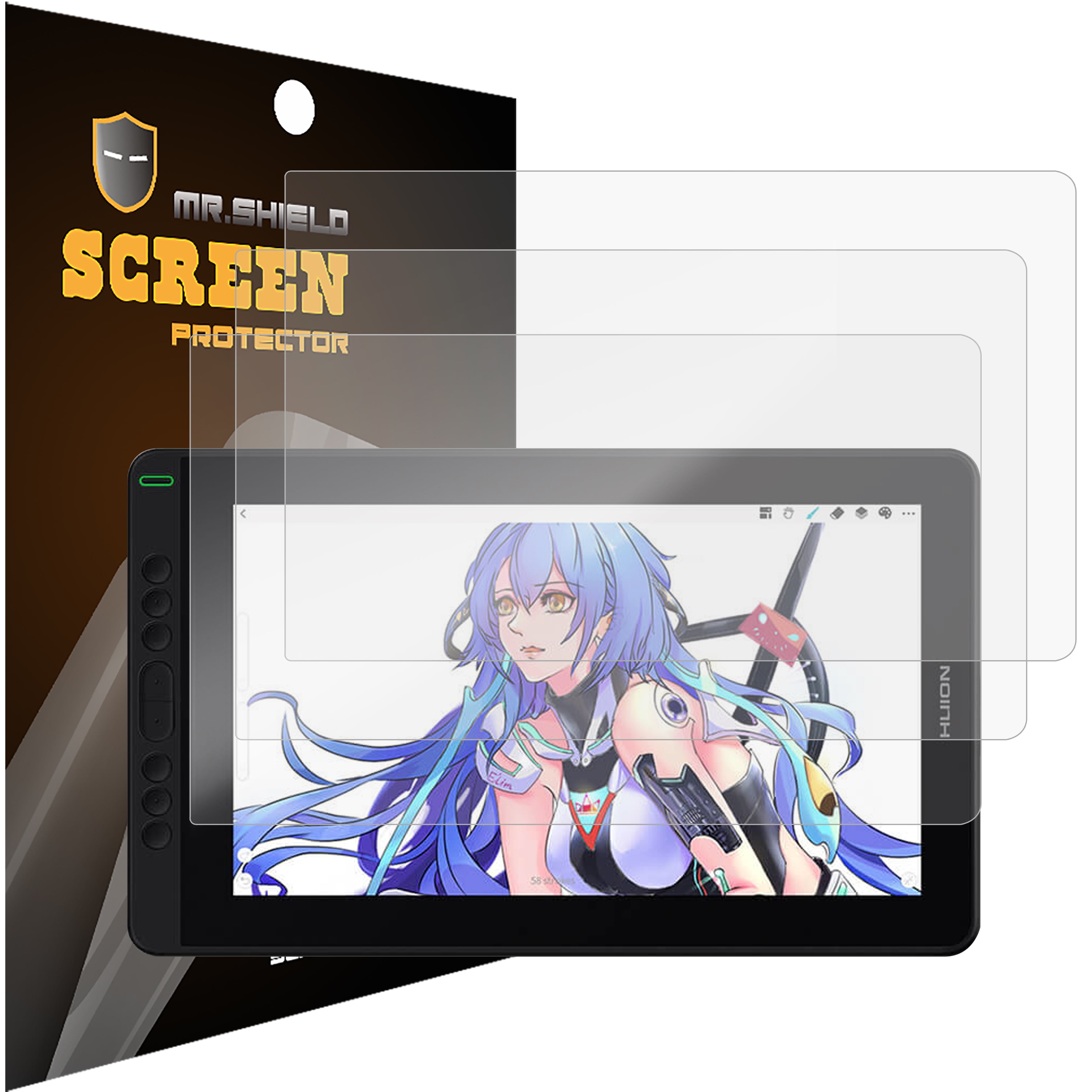 Mr.Shield [3-Pack] Screen Protector For Huion Kamvas 13 Drawing Tablet [2022 Release Version ...