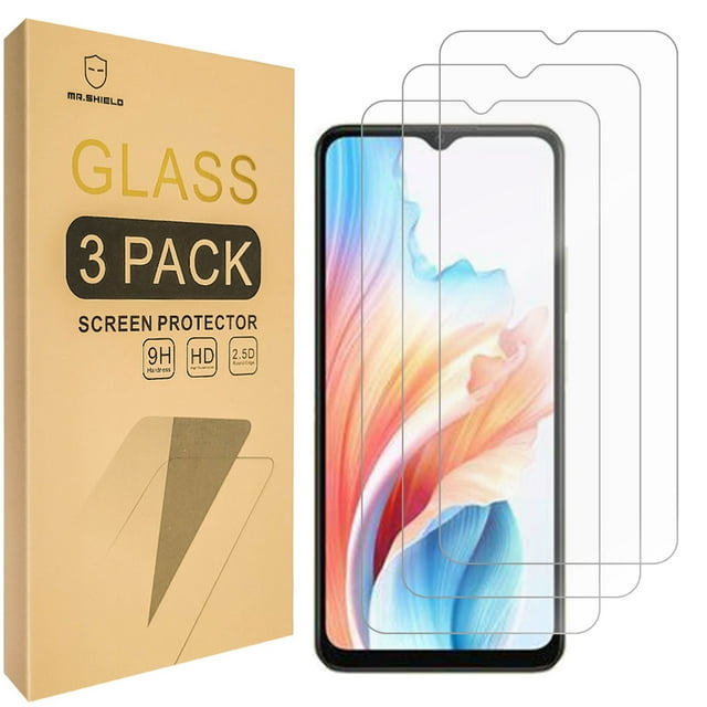 Mr.Shield [3-Pack] Screen Protector For Oppo A38 [Tempered Glass] [Japan Glass with 9H Hardness ...