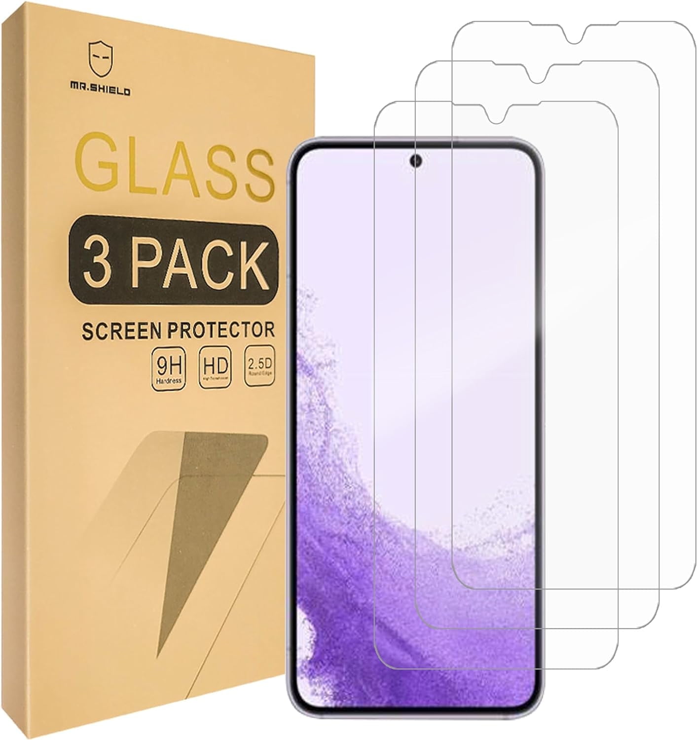 Mr.Shield [3-Pack] Tempered Glass Screen Protector for Galaxy S24 Plus ...
