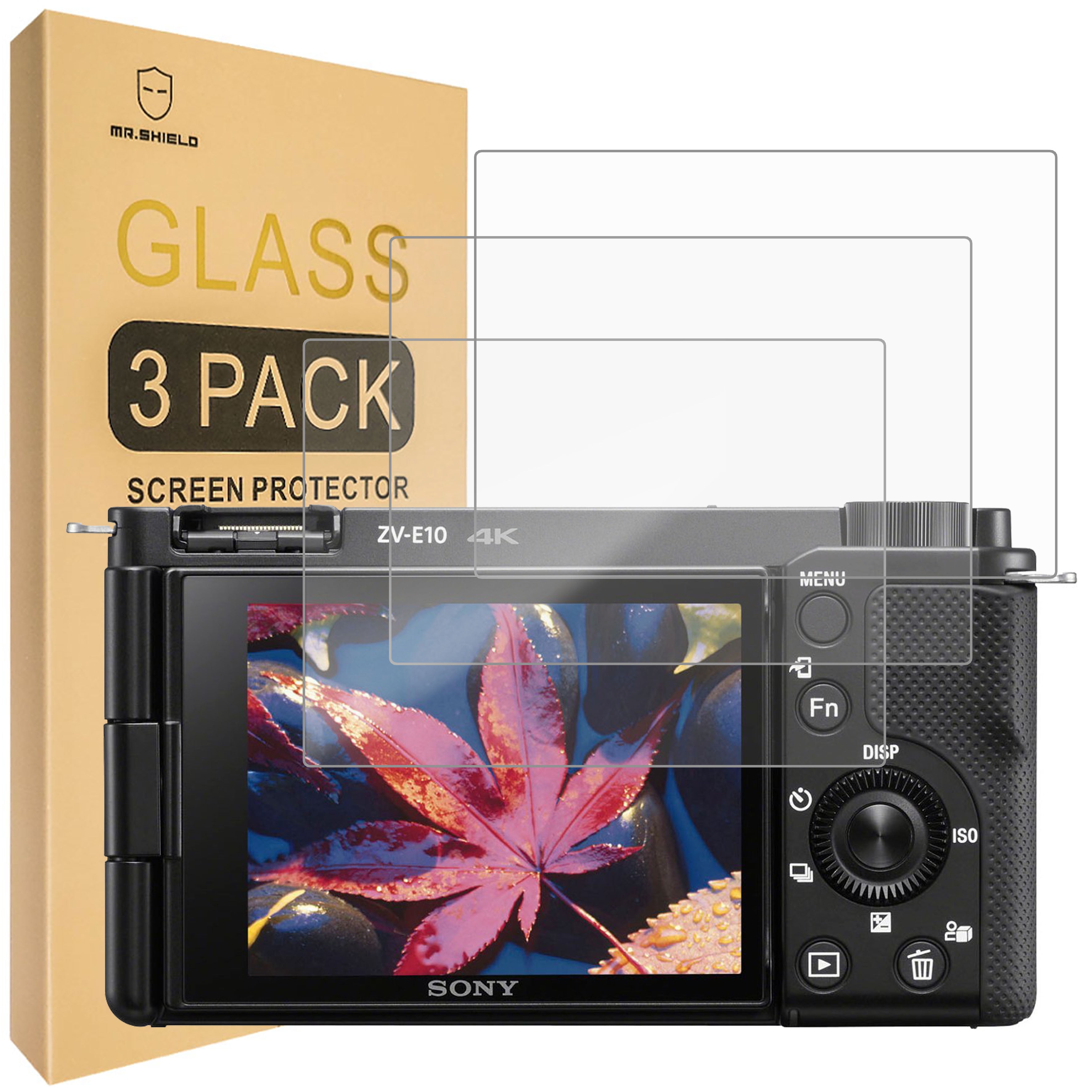 Mr.Shield [3-Pack] Screen Protector For Sony Alpha ZV-E10 ZVE10 Camera [Tempered Glass] [Japan ...
