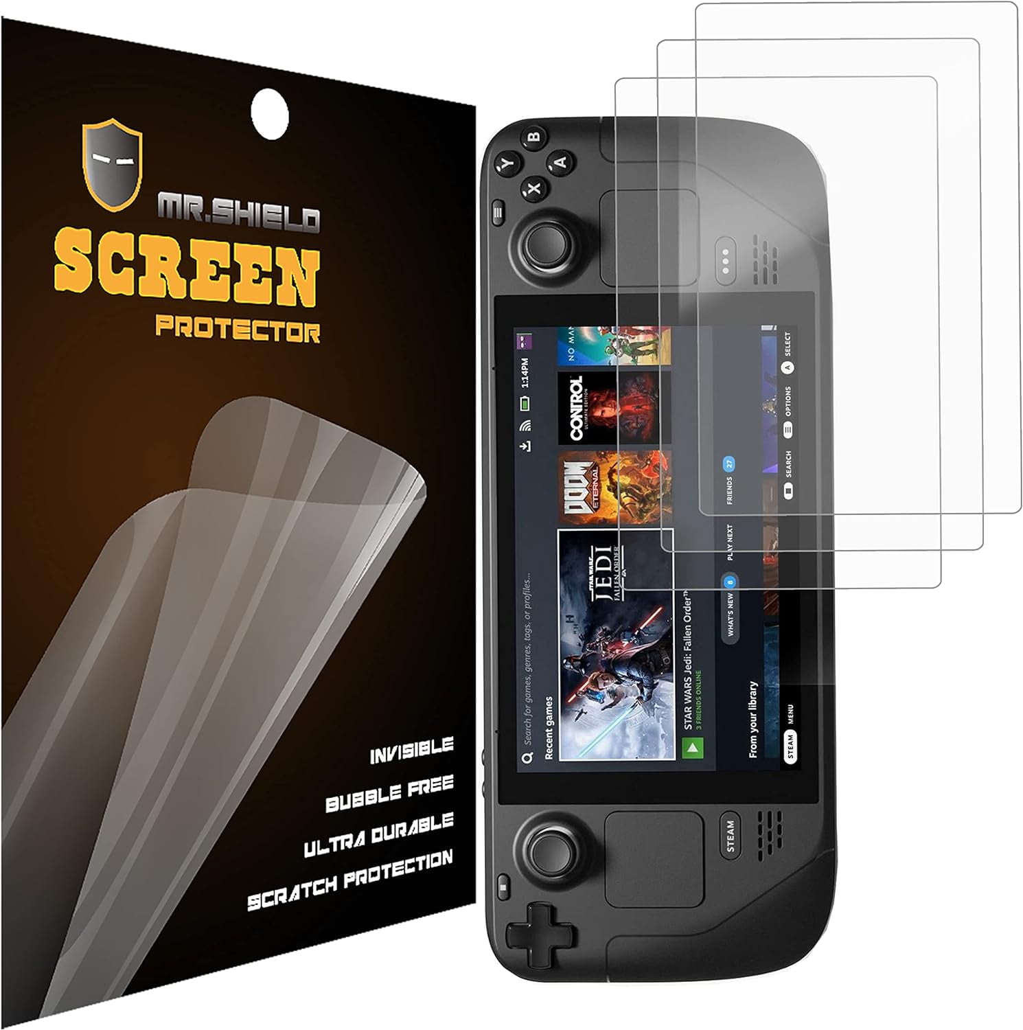 Mr.Shield [3-Pack] Screen Protector For Steam Deck/Steam Deck OLED 2021 ...