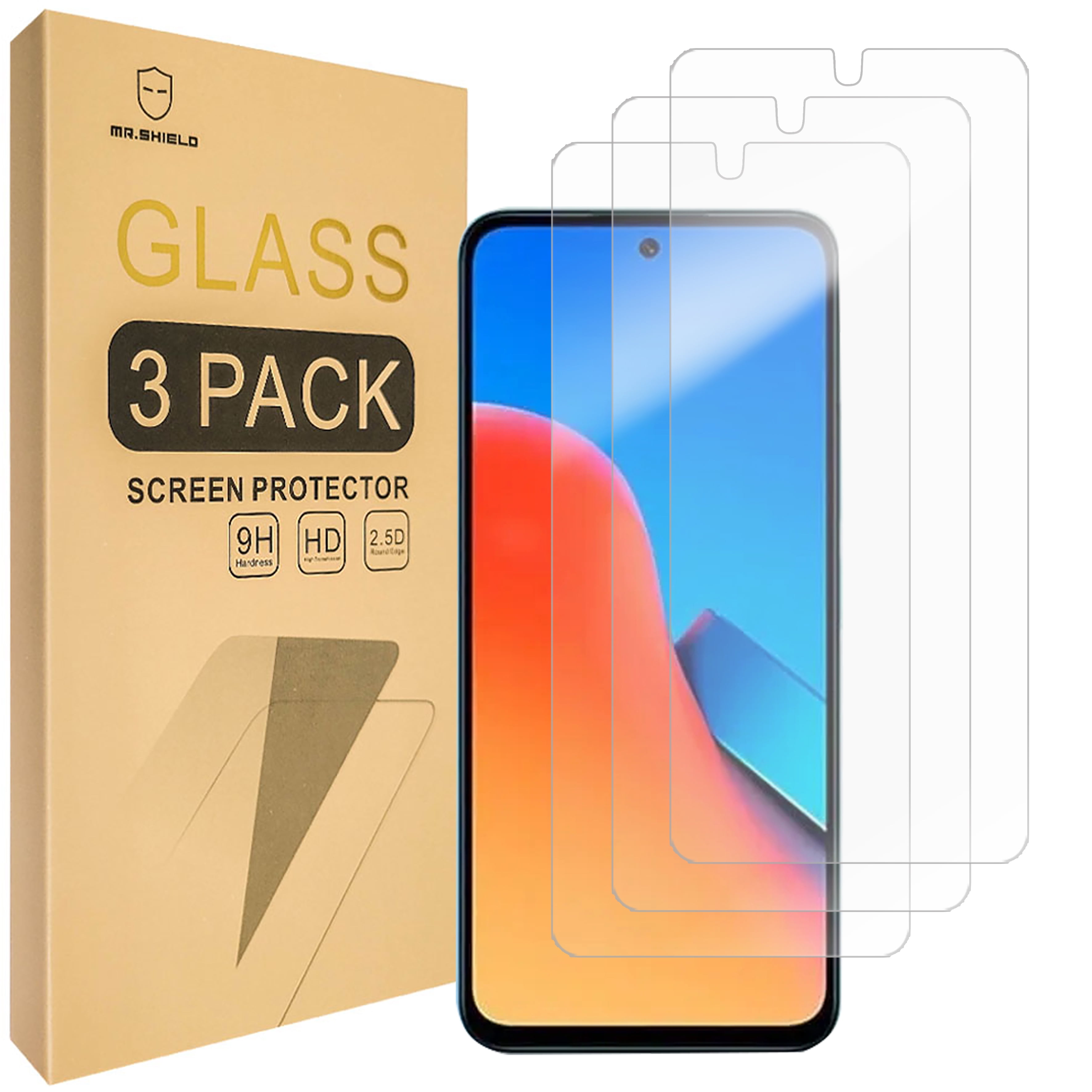 Mr.Shield [3-Pack] Screen Protector For Xiaomi (Redmi 12 4G/5G ...
