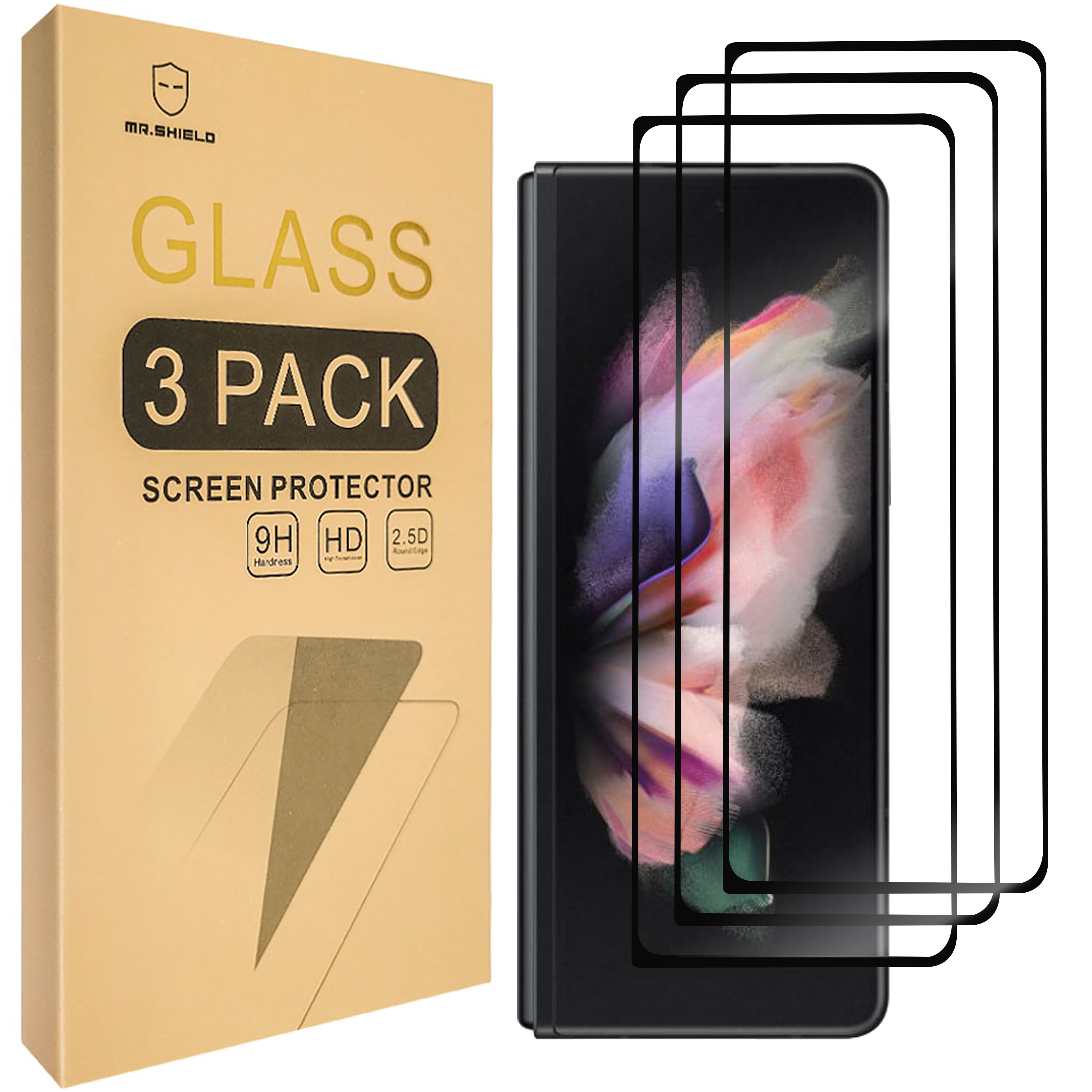 Mr Shield 3-Pack Screen Protector For Samsung Galaxy Z Fold 5 Front ...