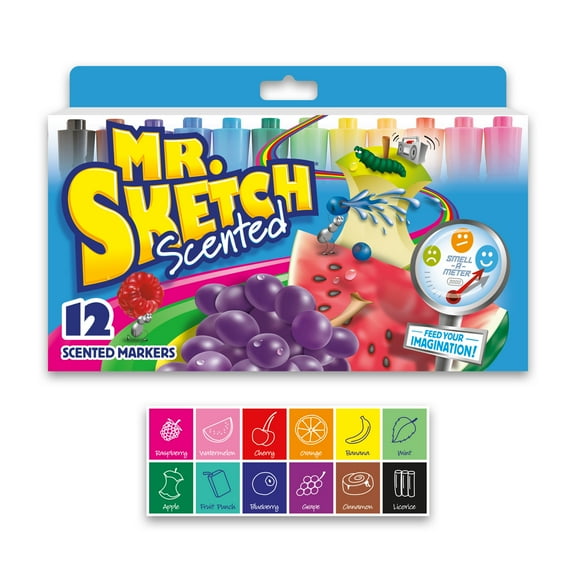 Mr. Sketch Kids' Scented Bold Markers with Thick Broad Chisel Tip ...