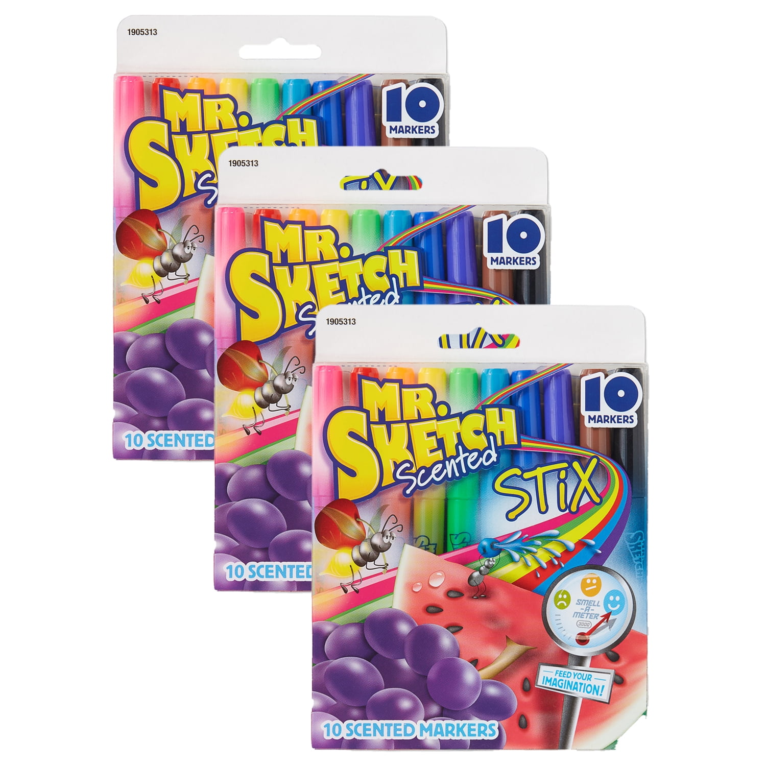 Mr. Sketch Scented Stix, Bullet Point Markers, Assorted, 10 Per Pack, 3 ...