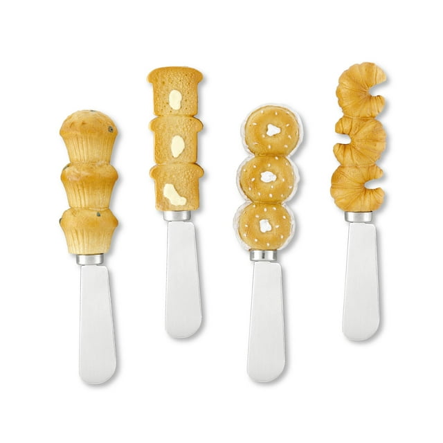 Mr. Spreader 4-Piece Breakfast Hand Painted Resin Handle with Stainless ...