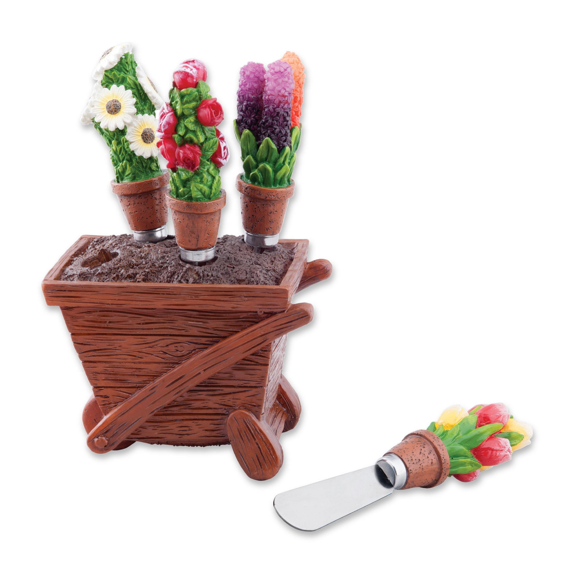 Mr. Spreader 4-Piece Hand Painted Resin Handle with Stainless Steel ...