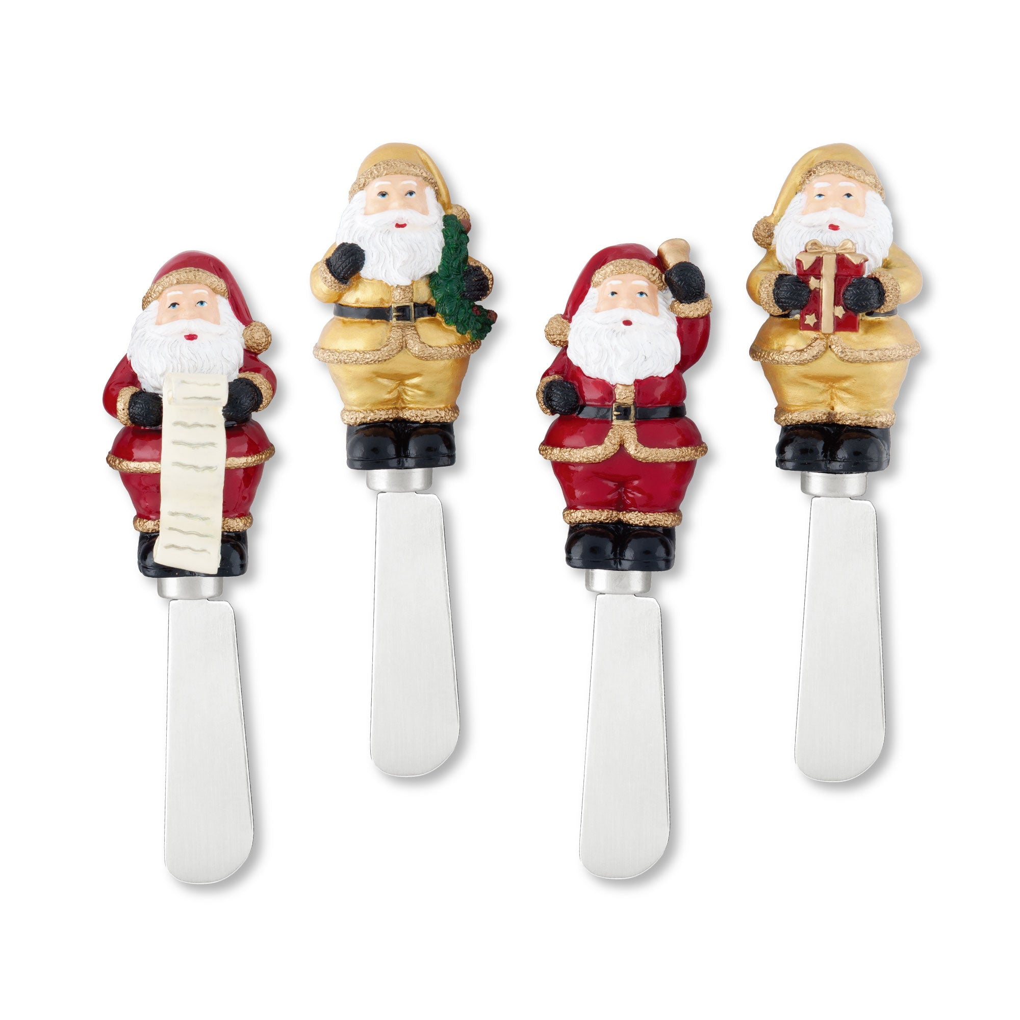Mr. Spreader 4-Piece Ho Ho Ho Hand Painted Resin Handle with Stainless ...