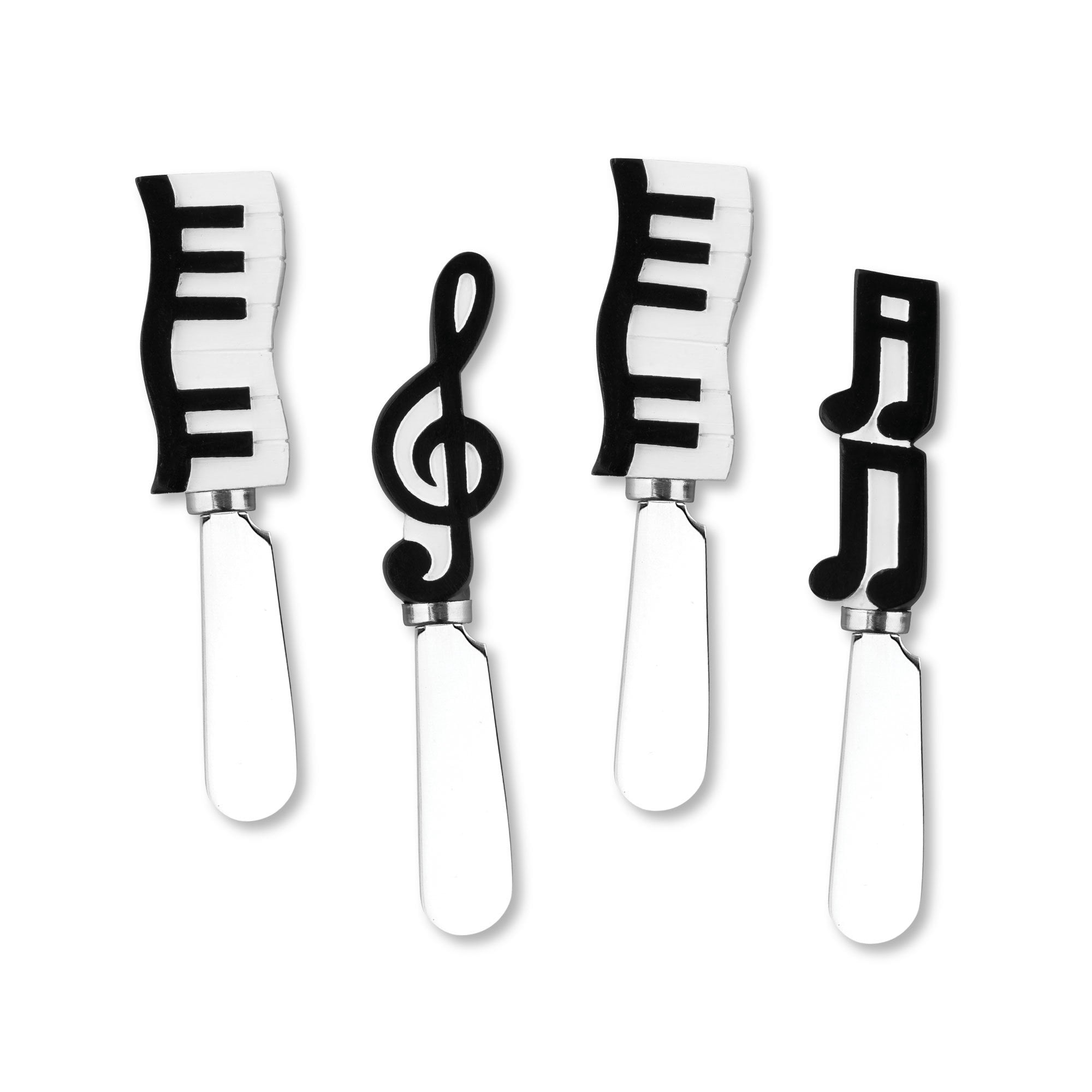 Mr. Spreader 4-Piece Musical Notes Hand Painted Resin Handle with ...