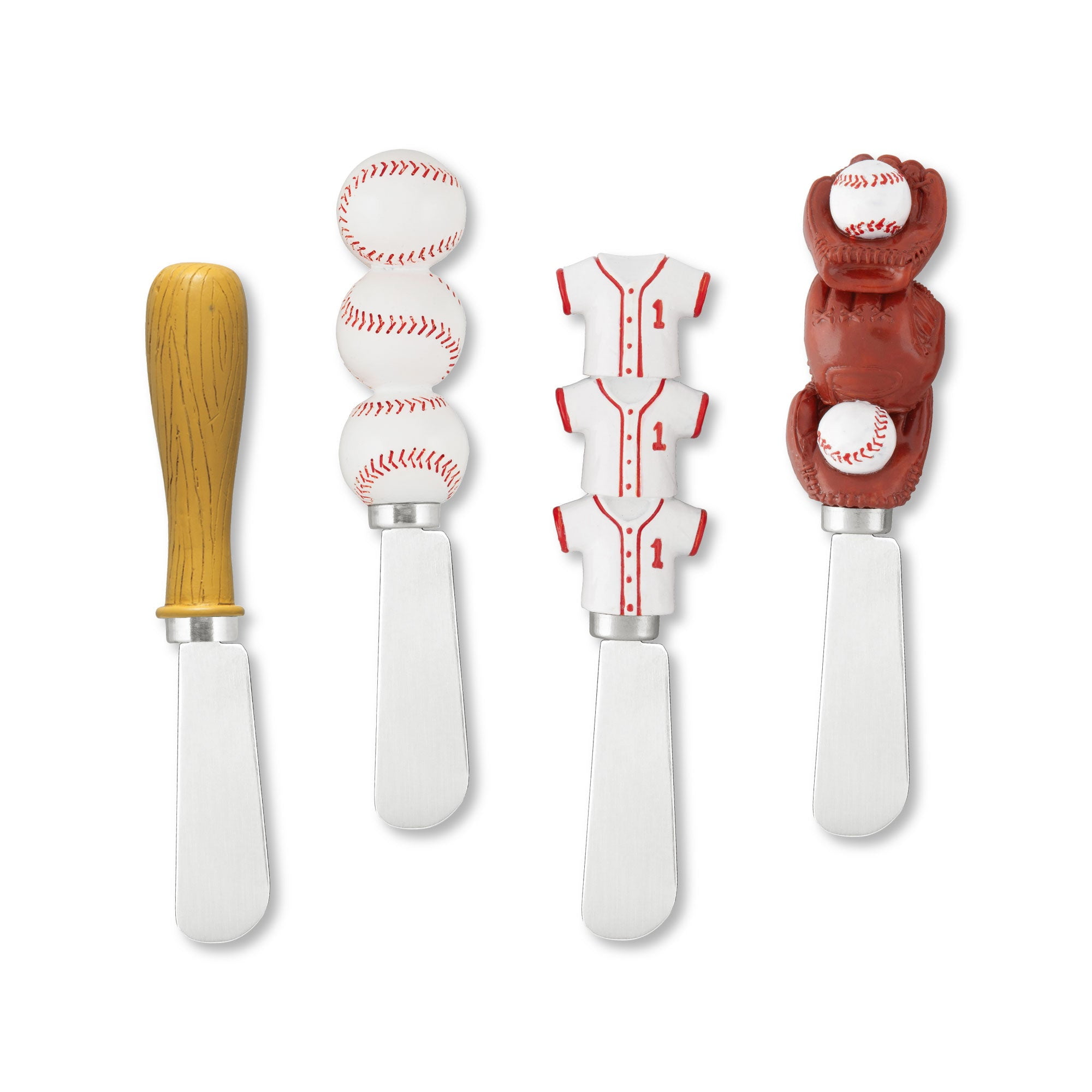 Mr. Spreader 4-Piece Play Ball Hand Painted Resin Handle with Stainless ...