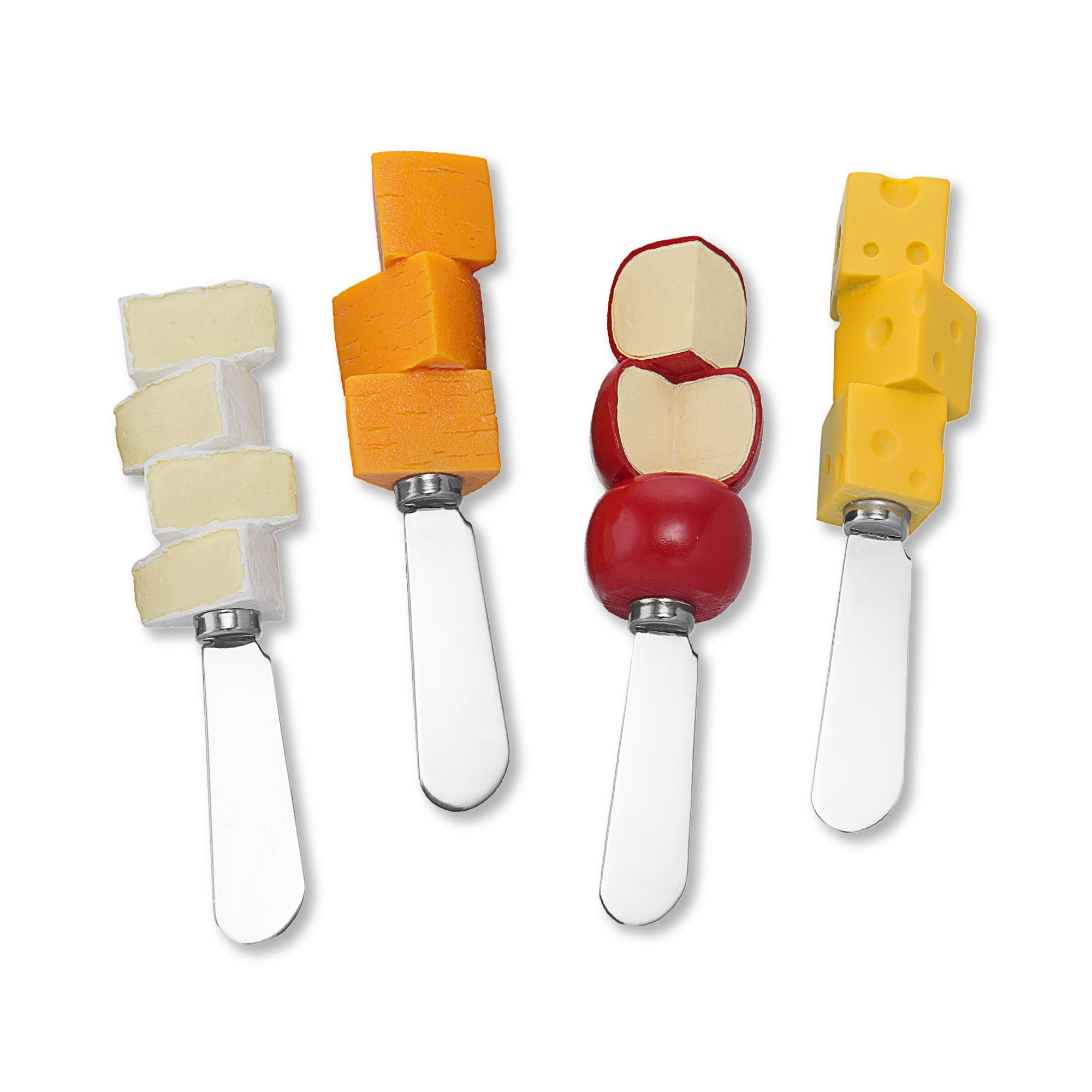 Mr. Spreader 4-Piece Say Cheese! Hand Painted Resin Handle with ...